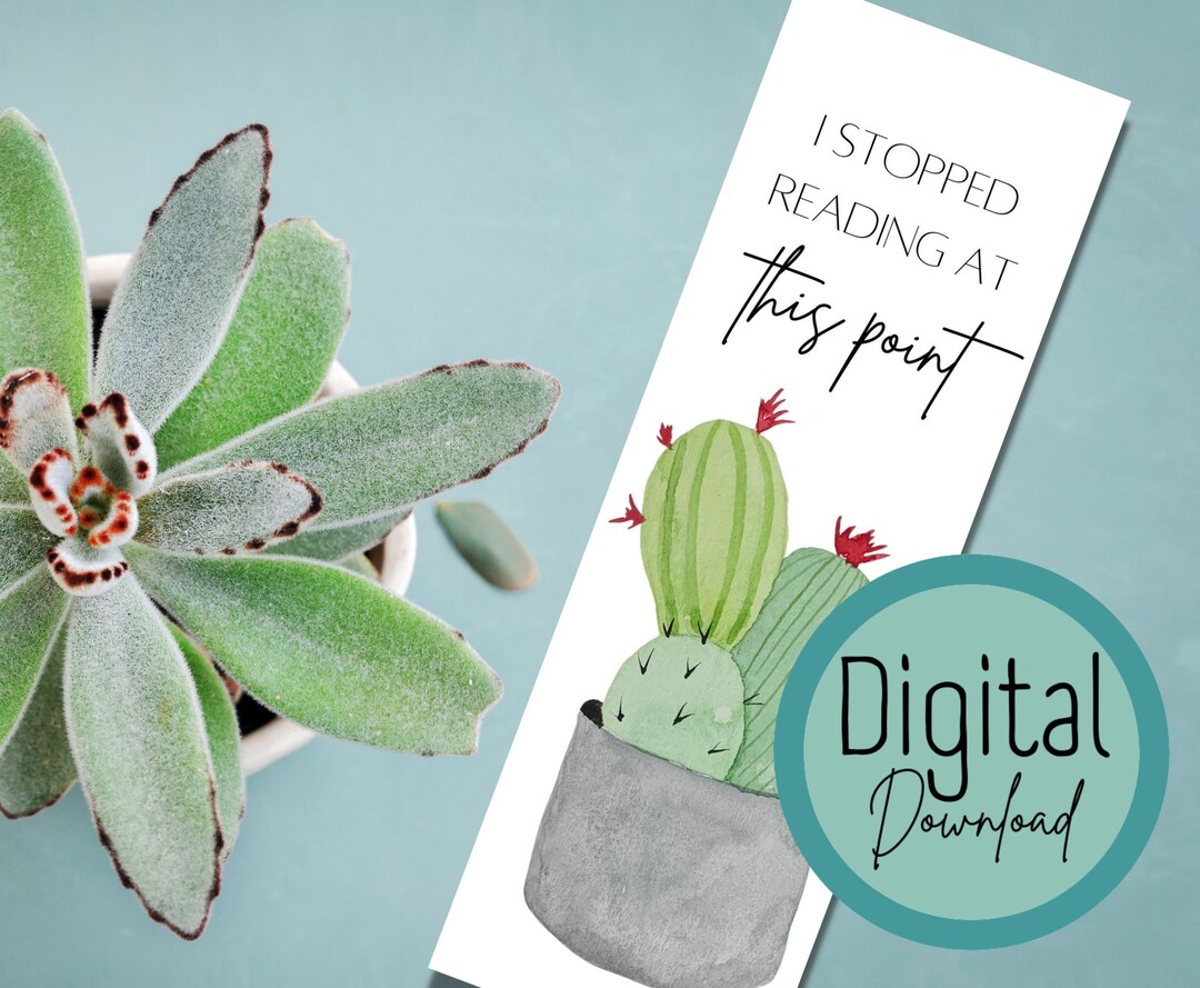 Printable Cactus Bookmark Set Instant Download Bookmark - Etsy