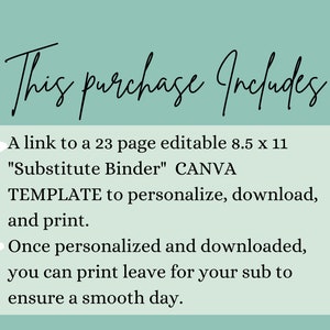 Editable Substitute Binder Template: Cactus Classroom Planner (canva ...