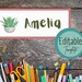 Editable Watercolor Cactus Name Plates Classroom Supplies Labels Cactus ...