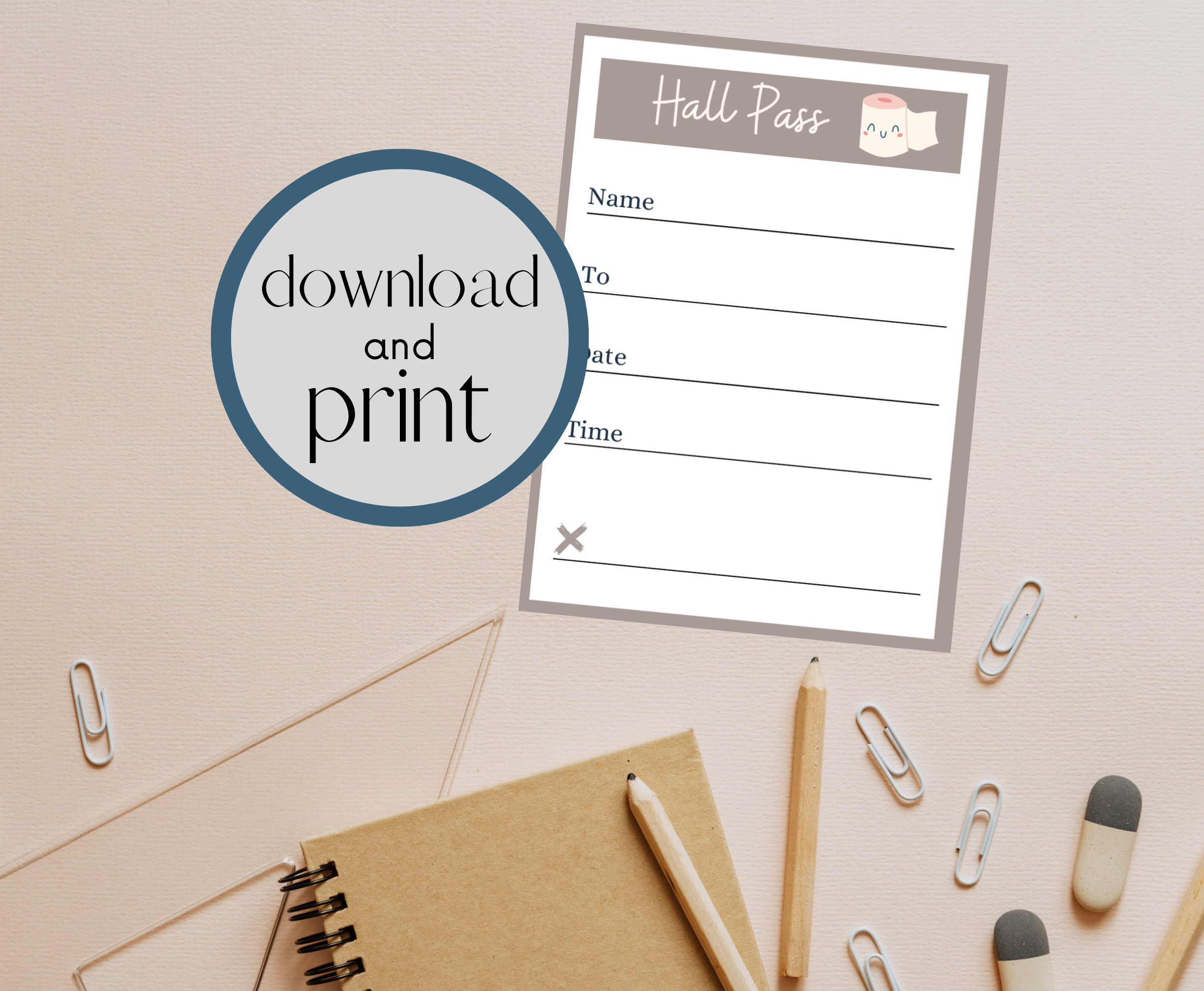 Printable Student Hall Passes | 10 Different Designs | Instant Download ...