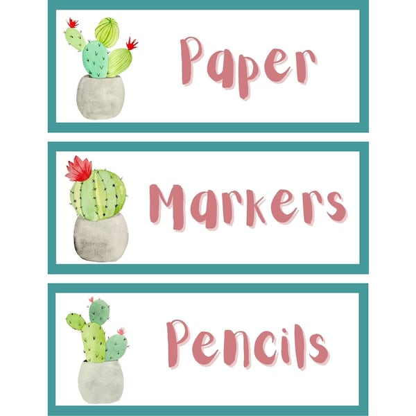 Cactus Classroom Decor - Etsy