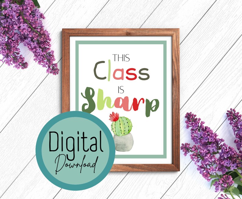 Instant Download Printable Cactus Wall Decor Cactus Motivational Poster ...