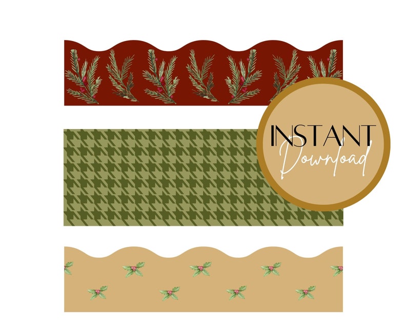 Printable Holiday Watercolor Christmas Bulletin Board Kit | Red and ...