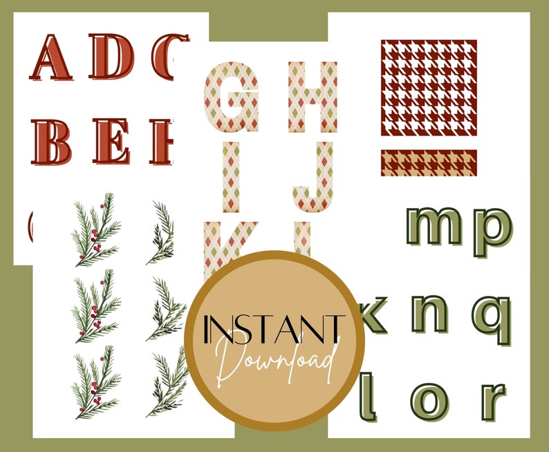 Printable Holiday Watercolor Christmas Bulletin Board Kit | Red and ...