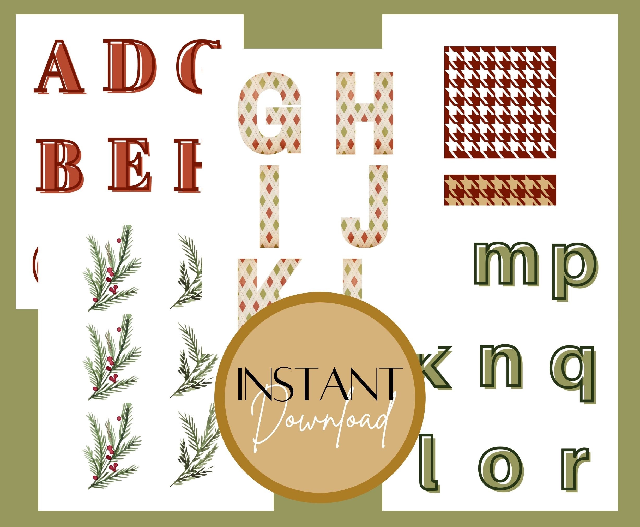 Printable Holiday Watercolor Christmas Bulletin Board Kit | Red and ...