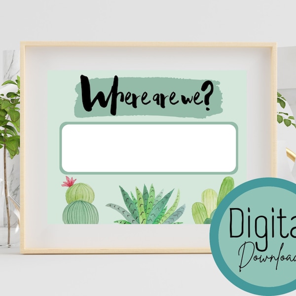 Cactus Classroom Sign - Etsy