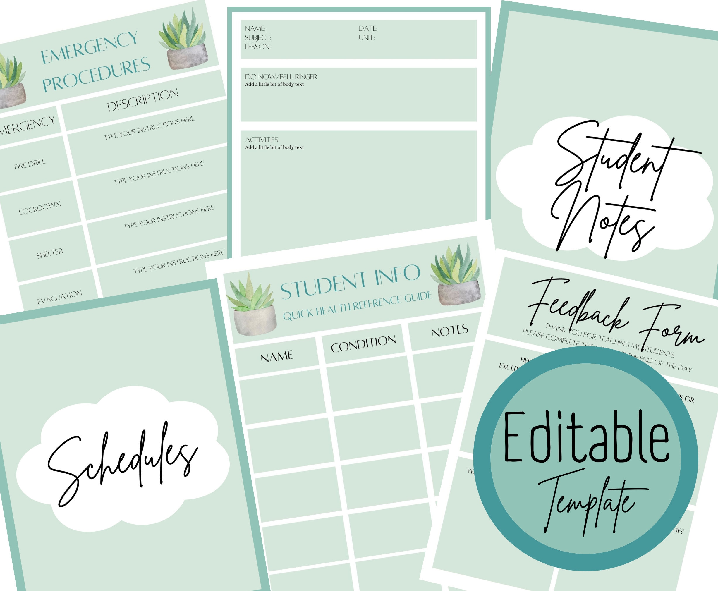 Editable Substitute Binder Template | Customize in Canva | Upper ...