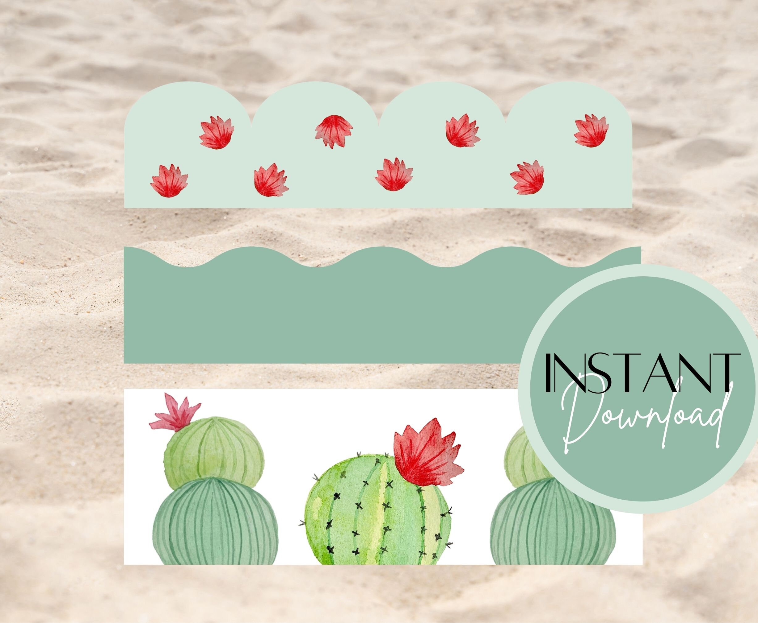 Cactus Classroom Bulletin Board Border | Printable Bulletin Board Kit ...