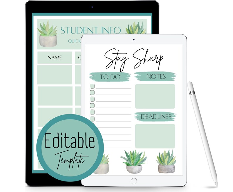 Editable Teacher Planner Bundle Watercolor Cactus Teacher - Etsy
