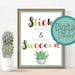 Watercolor Cactus Classroom Posters: Inspirational Wall Art (digital ...