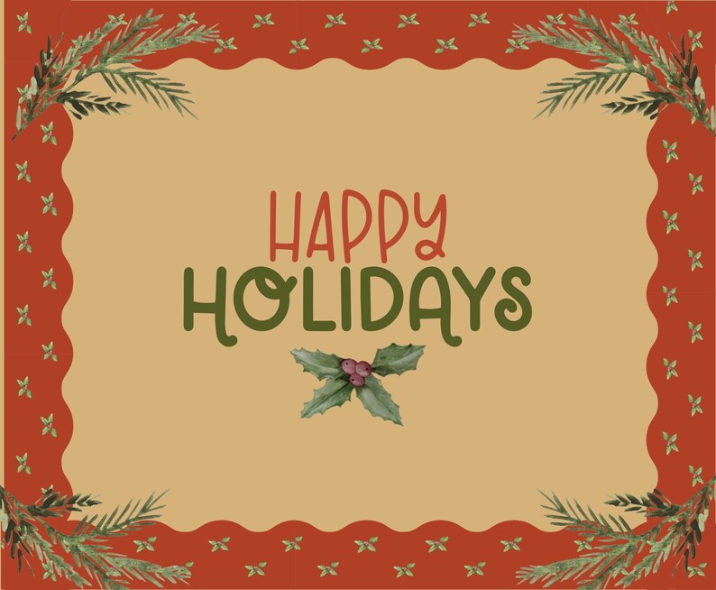 Printable Holiday Watercolor Christmas Bulletin Board Kit | Red and ...