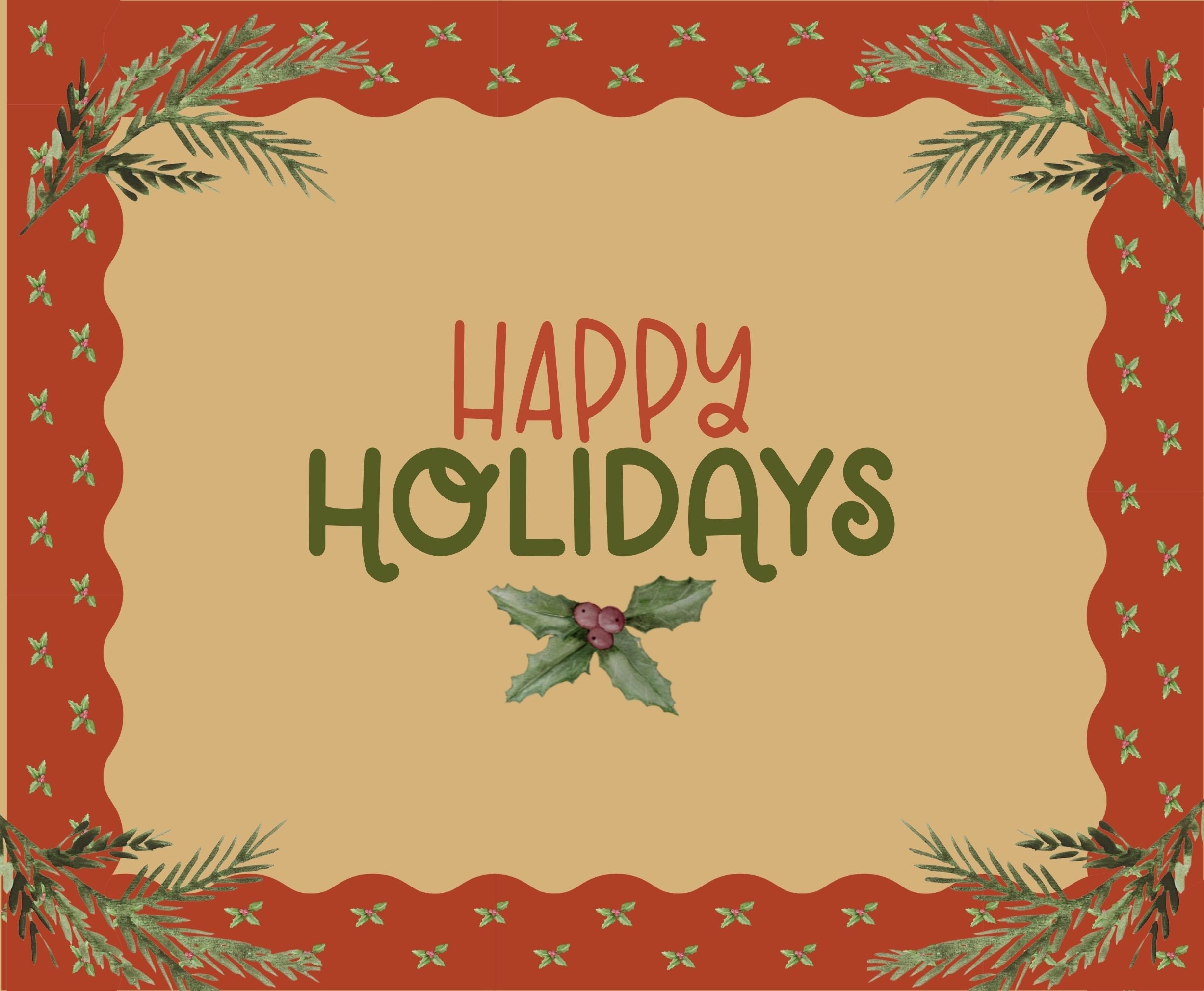 Printable Holiday Watercolor Christmas Bulletin Board Kit | Red and ...