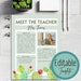 Watercolor Cactus Theme "meet the Teacher" Template | Customize ...
