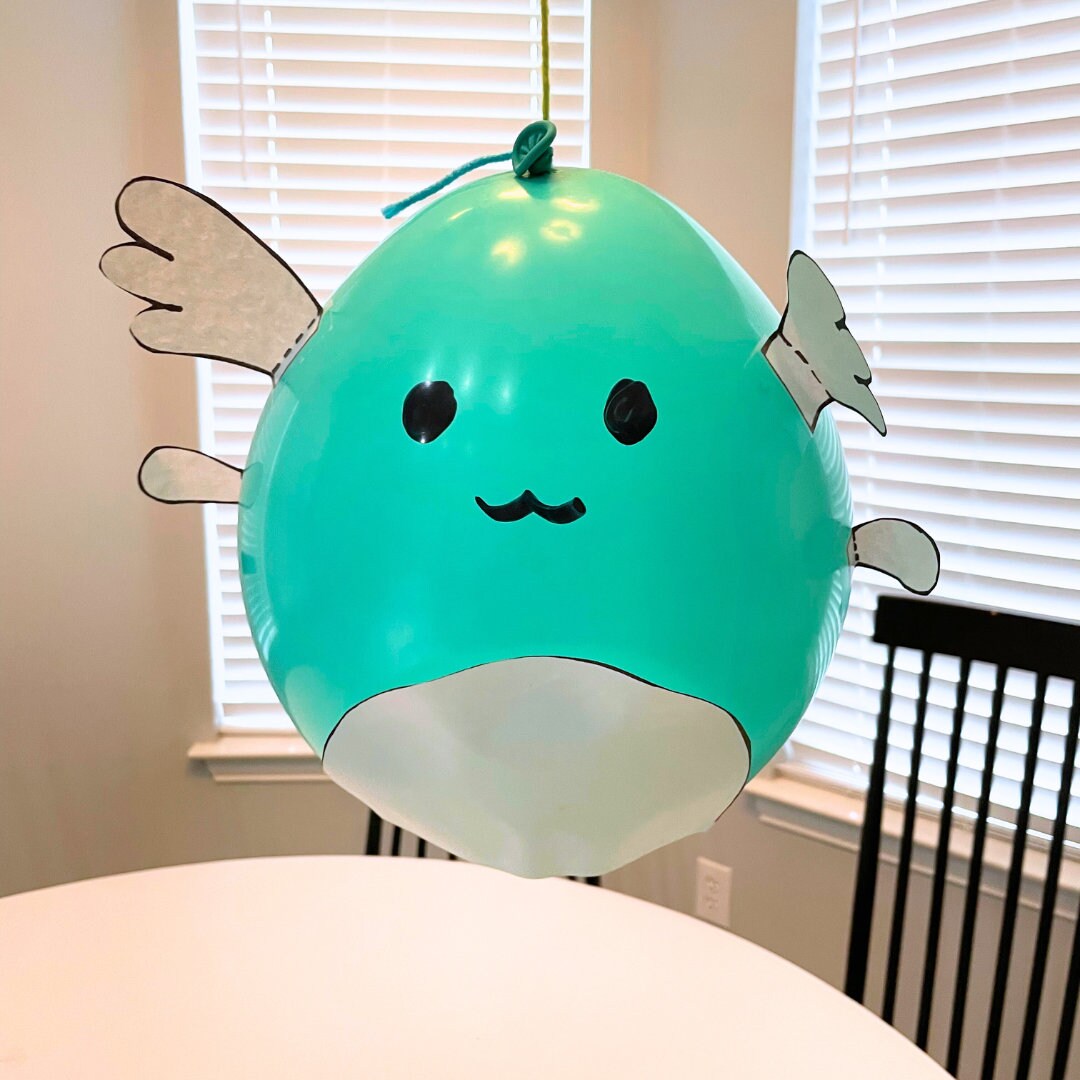 DIY Squish Themed Balloon Craft Templates: Axolotl, Pineapple, Mouse ...