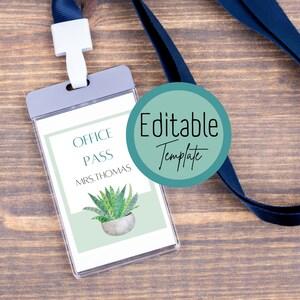 EDITABLE Hall Pass | Cactus Themed Customizable Restroom Pass | Student ...