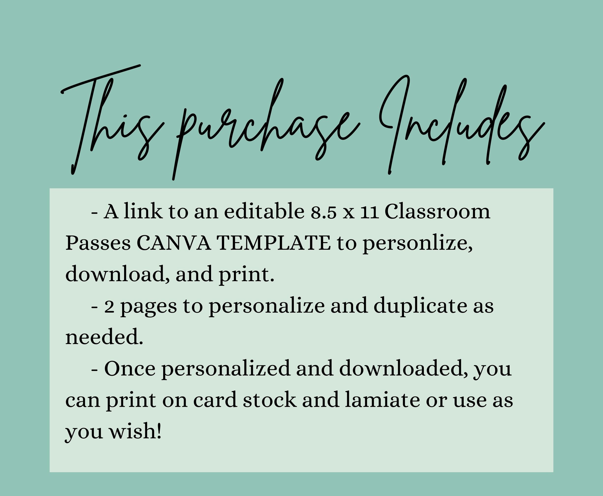 EDITABLE Hall Pass | Cactus Themed Customizable Restroom Pass | Student ...