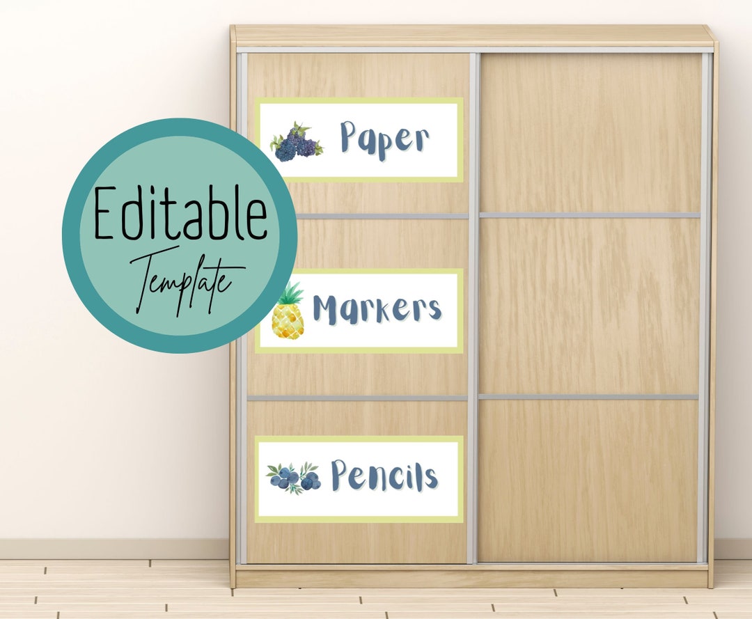 Editable Watercolor Berries Name Plates | Pineapple Classroom Supplies ...