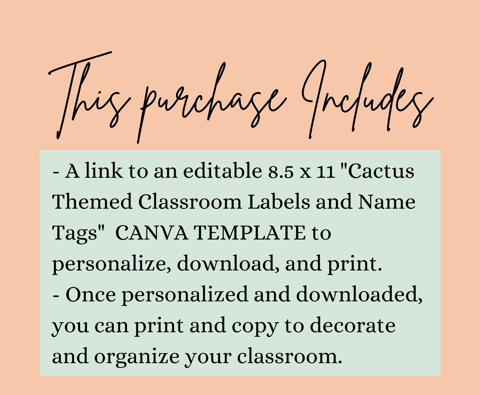 Editable Watercolor Cactus Name Plates Classroom Supplies - Etsy