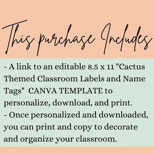 Editable Watercolor Cactus Name Plates | Classroom Supplies Labels ...