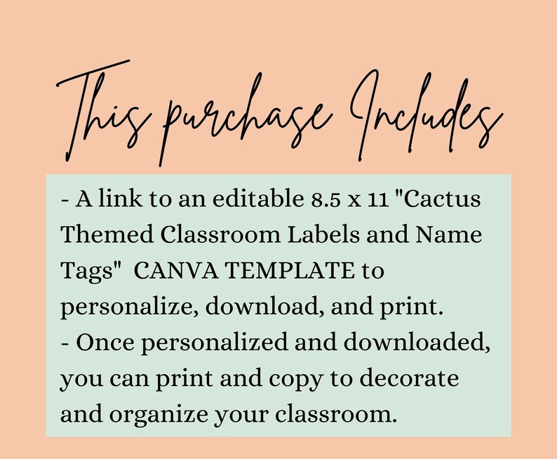 Editable Watercolor Cactus Name Plates Classroom Supplies - Etsy