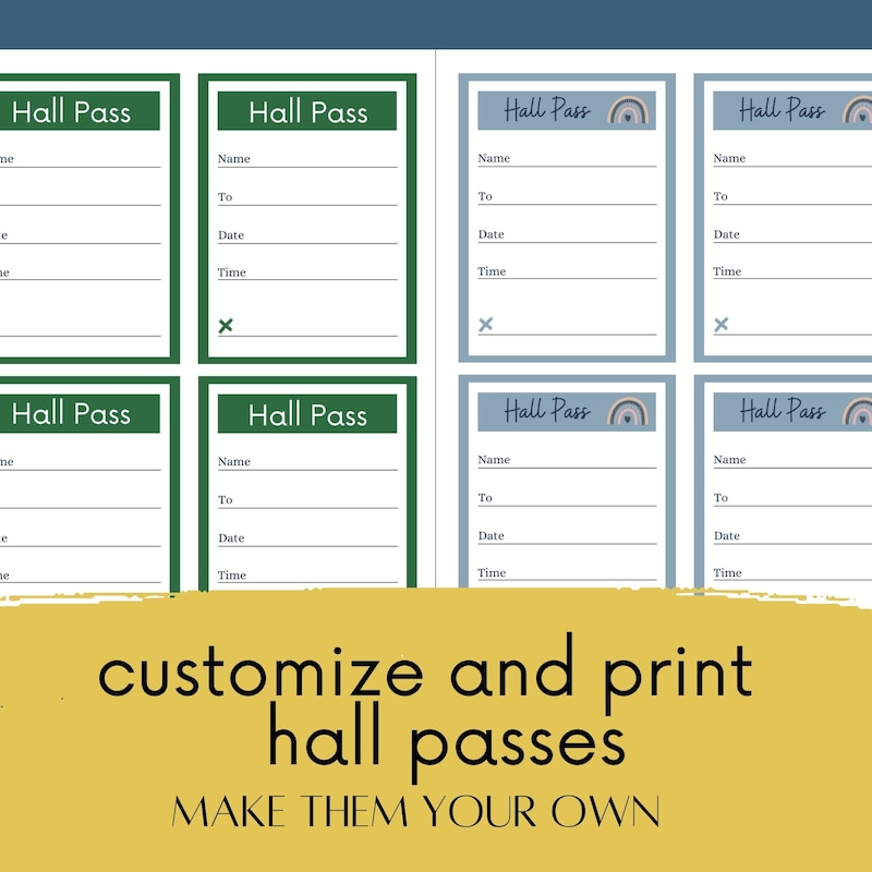 Rainbow School Passes - Etsy