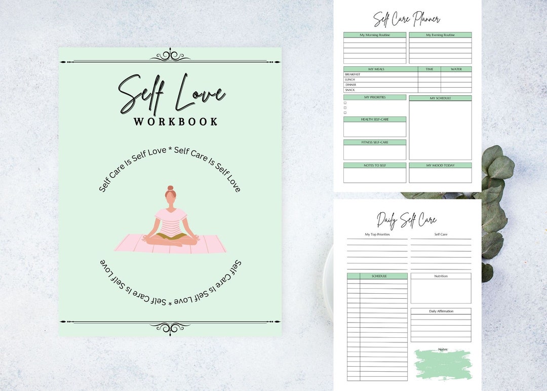 Digital Self Love Workbook, FIFTEEN Canva Templates, Customizable ...