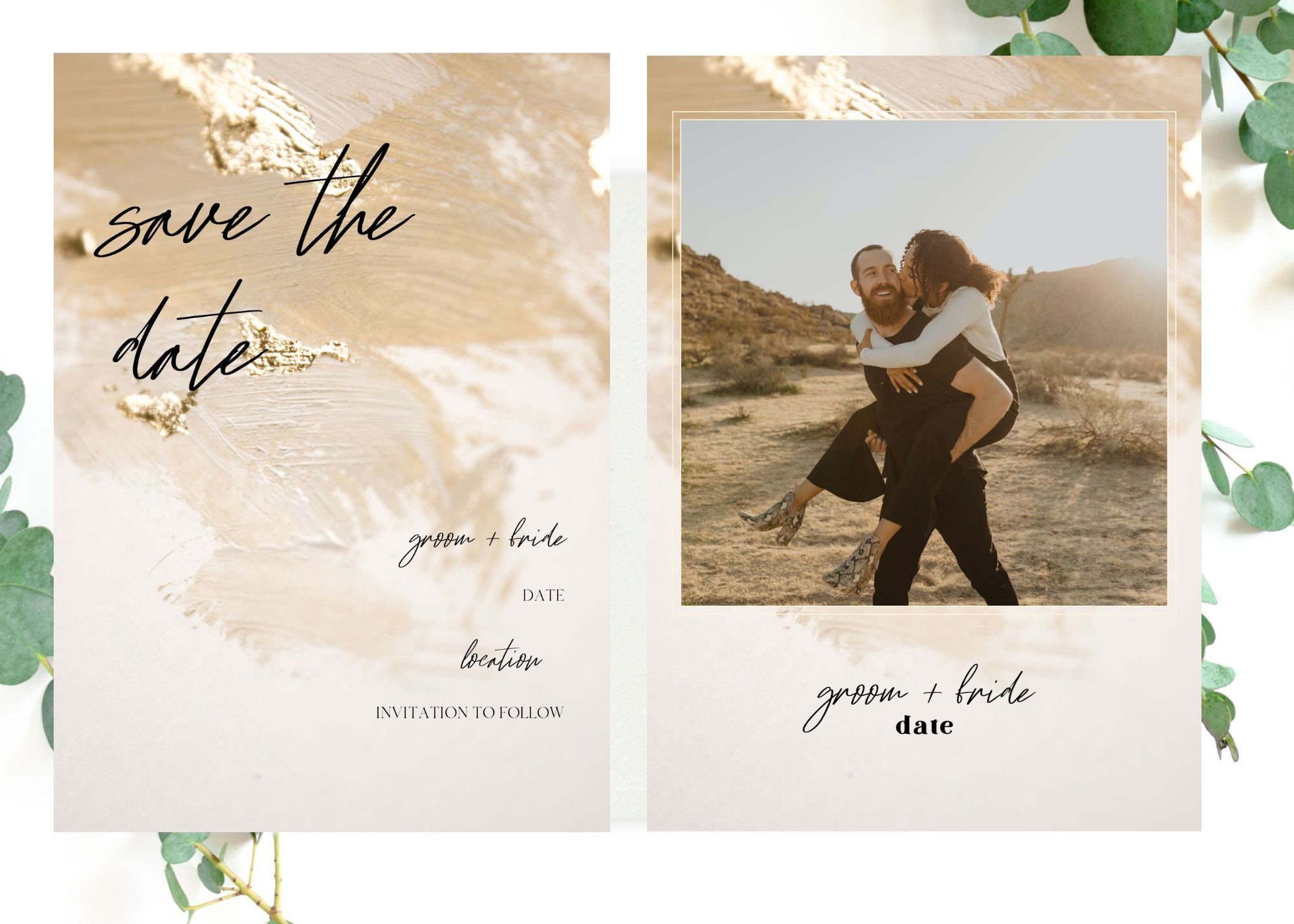 Complete Digital Wedding Invitation BUNDLE, ELEVEN Canva Templates ...