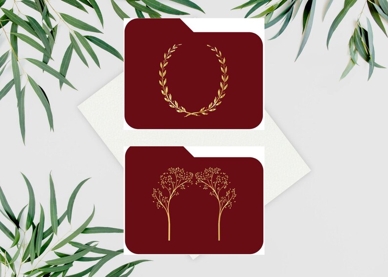 Red Desktop Icons Digital Canva Template 12 Icons Instant Download - Etsy