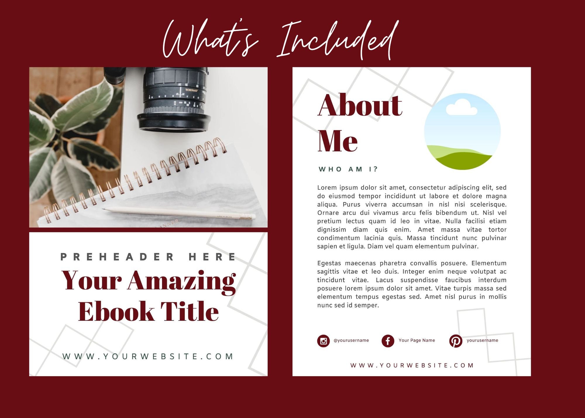 Digital Ebook Template, ELEVEN Canva Templates, Instant Download ...