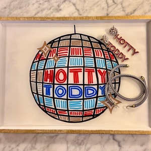 OLE MISS TRAY Hotty Toddy Disco Ball Handmade Oxford Mississippi Resin ...