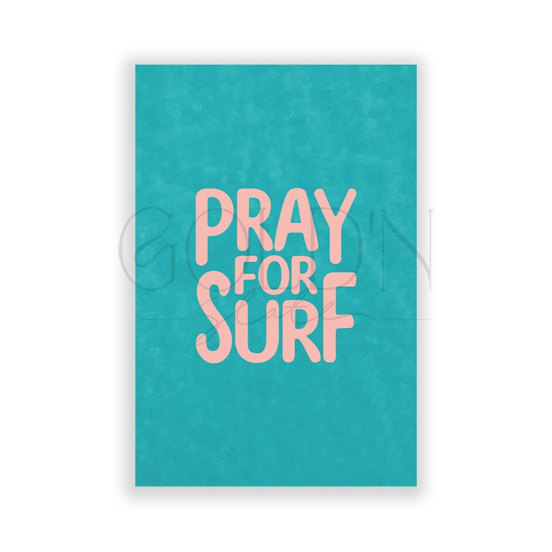 Pray for Surf "the Katy" Art Print Set - Digital Printable - Etsy