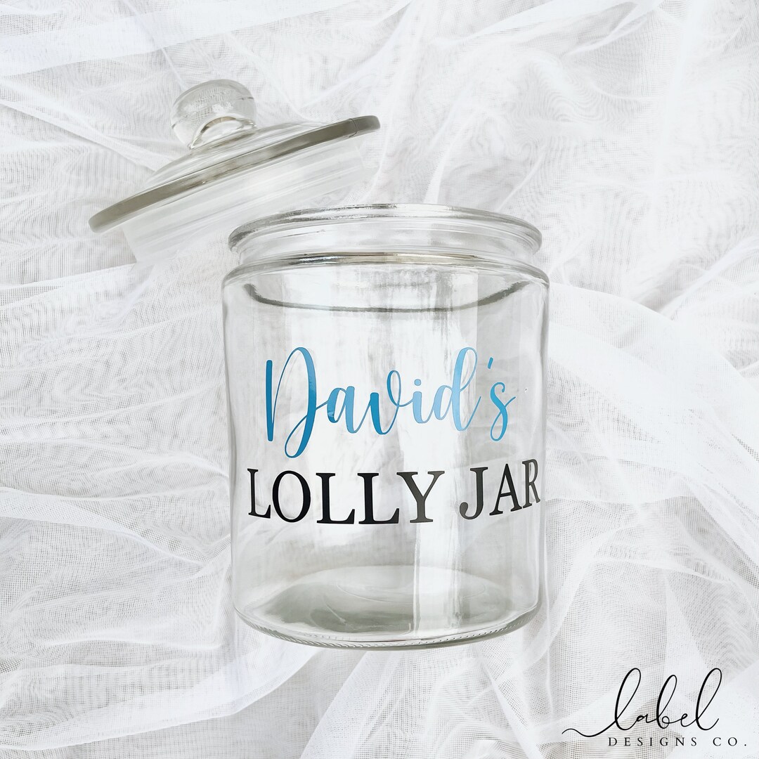 Personalised Lolly Jar 1.9L Lolly Jar Custom Lolly Jar Snack Jar ...