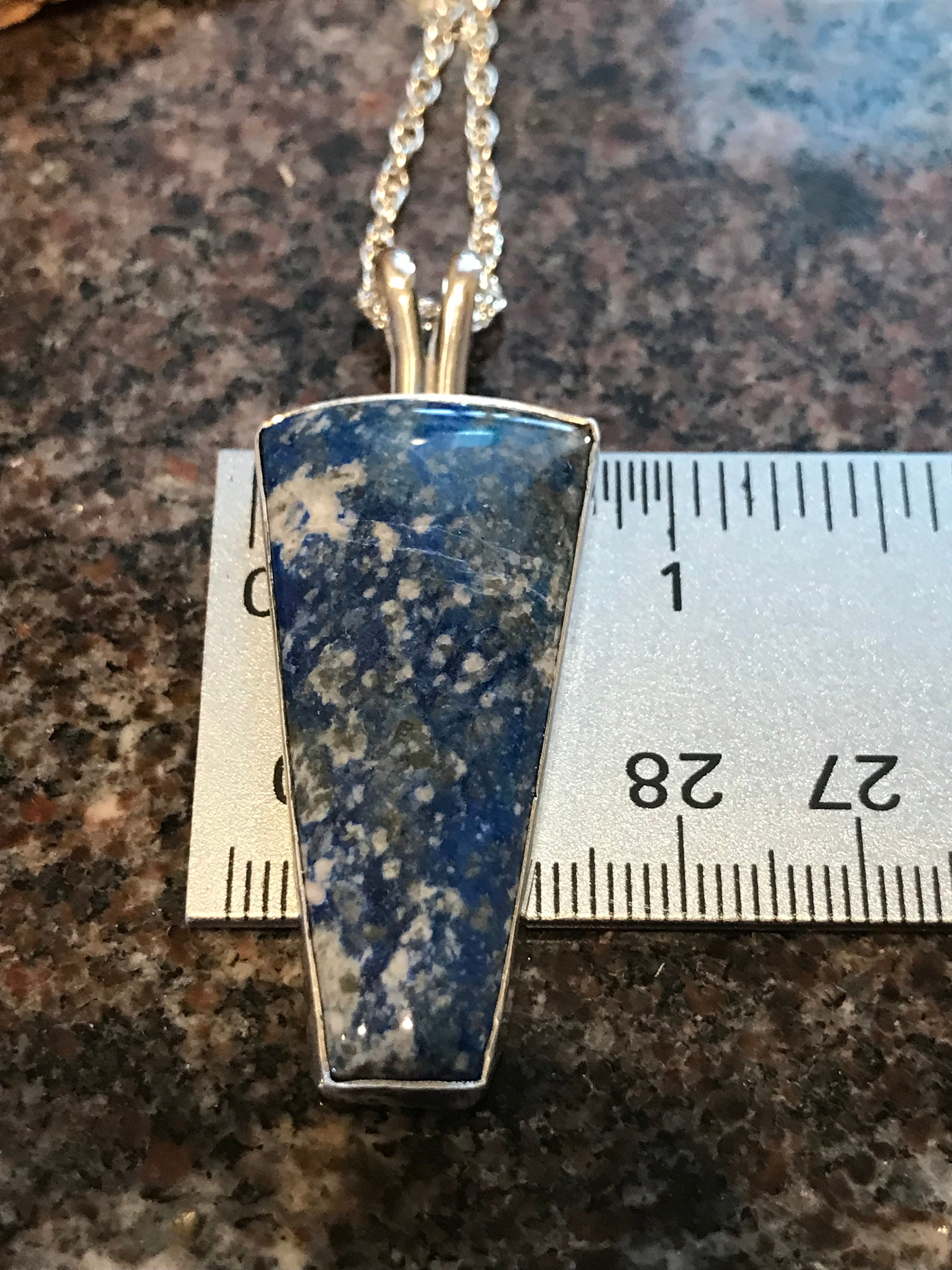 Chilean Lapis Lazuli and Sterling Necklace - Etsy