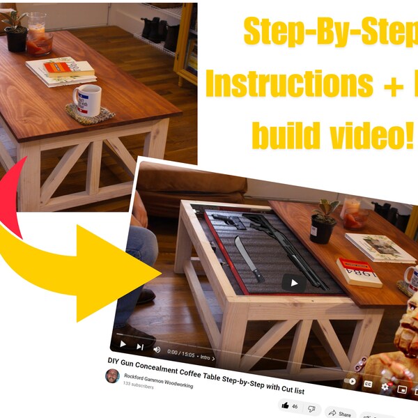 Concealment Coffee Table - Etsy