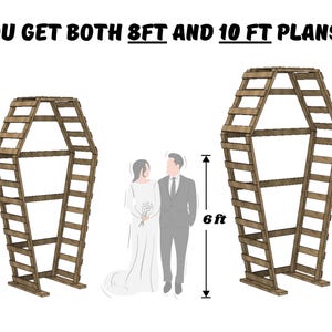 Halloween Wedding Coffin Arch DIY Plans: 8ft & 10ft Tall (PDF) - Etsy