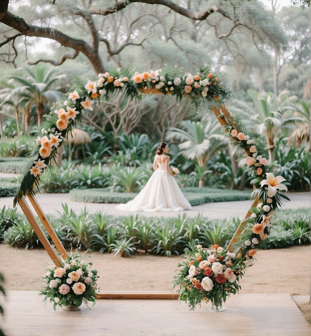 Hexagon Wedding Arch Plans - Wedding Vows Centerpiece - Etsy