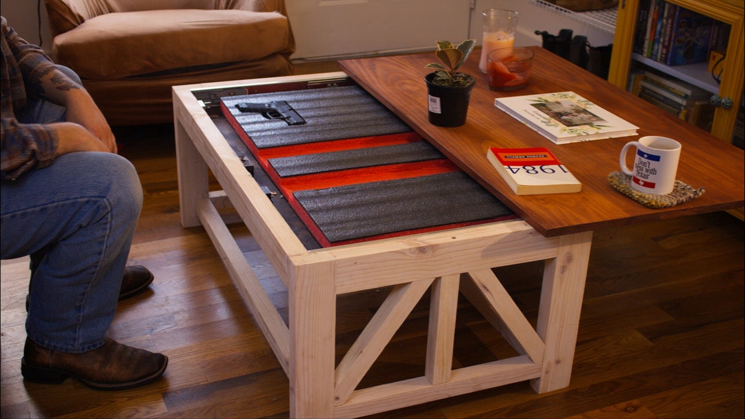 Gun Concealment Coffee Table DIY Plans, Hidden in Plain Sight - Etsy