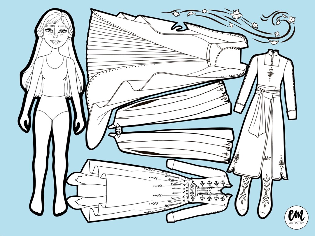Anna Paper Doll - Queen of Arendelle - Etsy UK