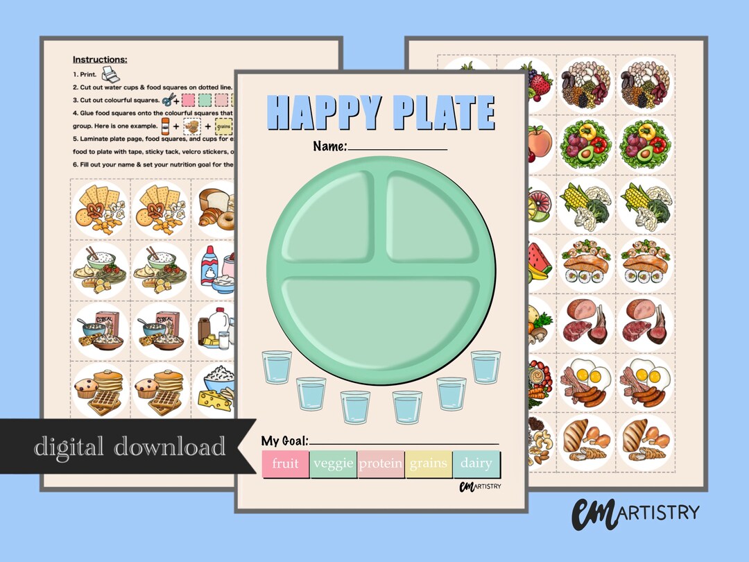 Food Chart for Kids - Etsy