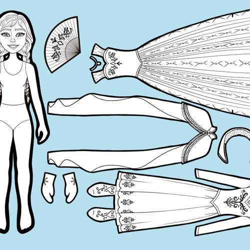DIGITAL FILE Color Your Own Princess Paper Doll - Etsy