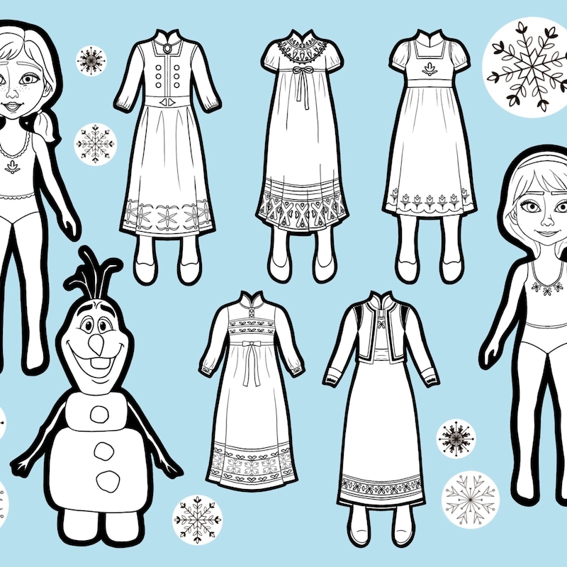 Coloring Elsa and Anna - Etsy UK