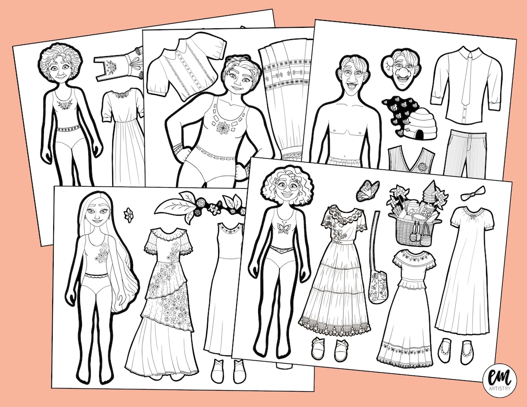 Mirabel + Family Paper Dolls - Etsy