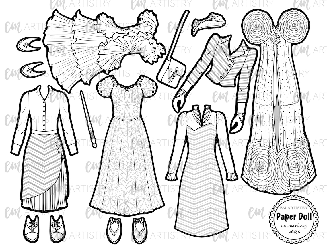 Wicked Paper Dolls -glinda -elphaba -paper Dolls Printable - Colouring ...
