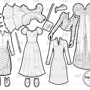 Wicked Paper Dolls -glinda -elphaba -paper Dolls Printable - Colouring ...
