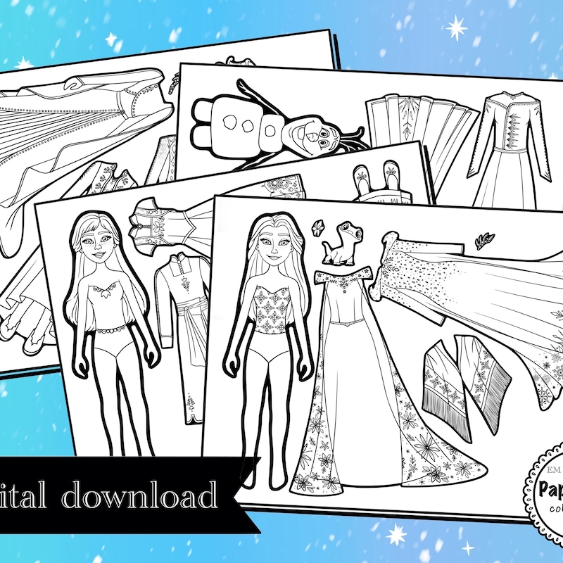 Coloring Elsa Sheets - Etsy UK