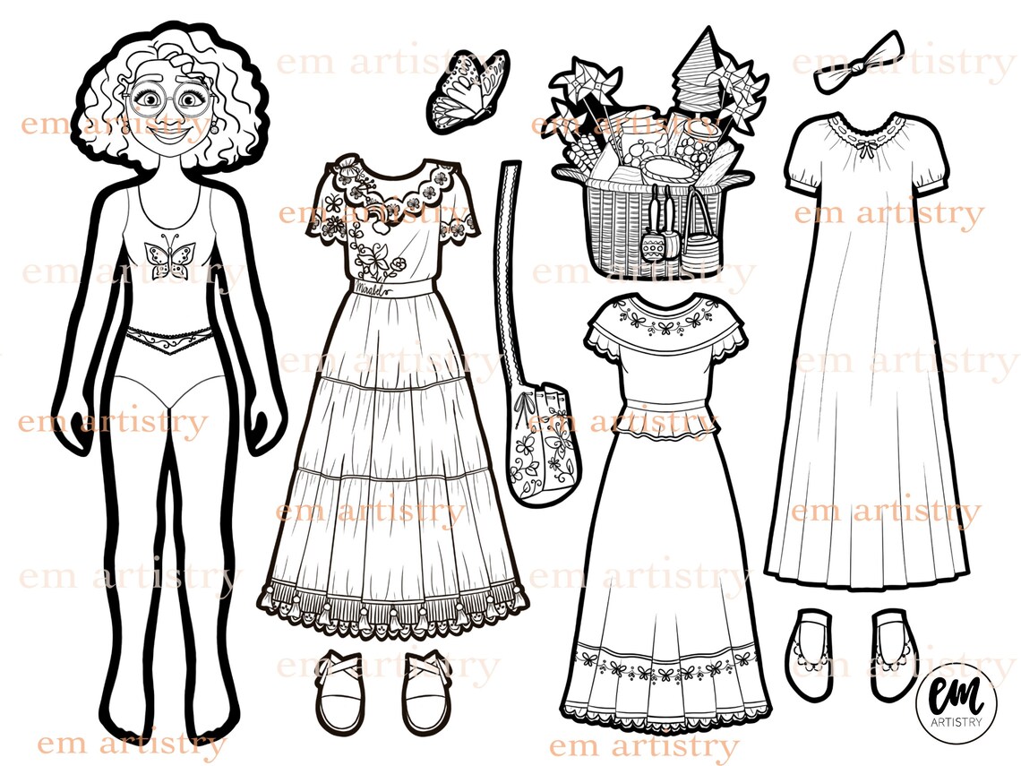 Mirabel Paper Doll - Etsy
