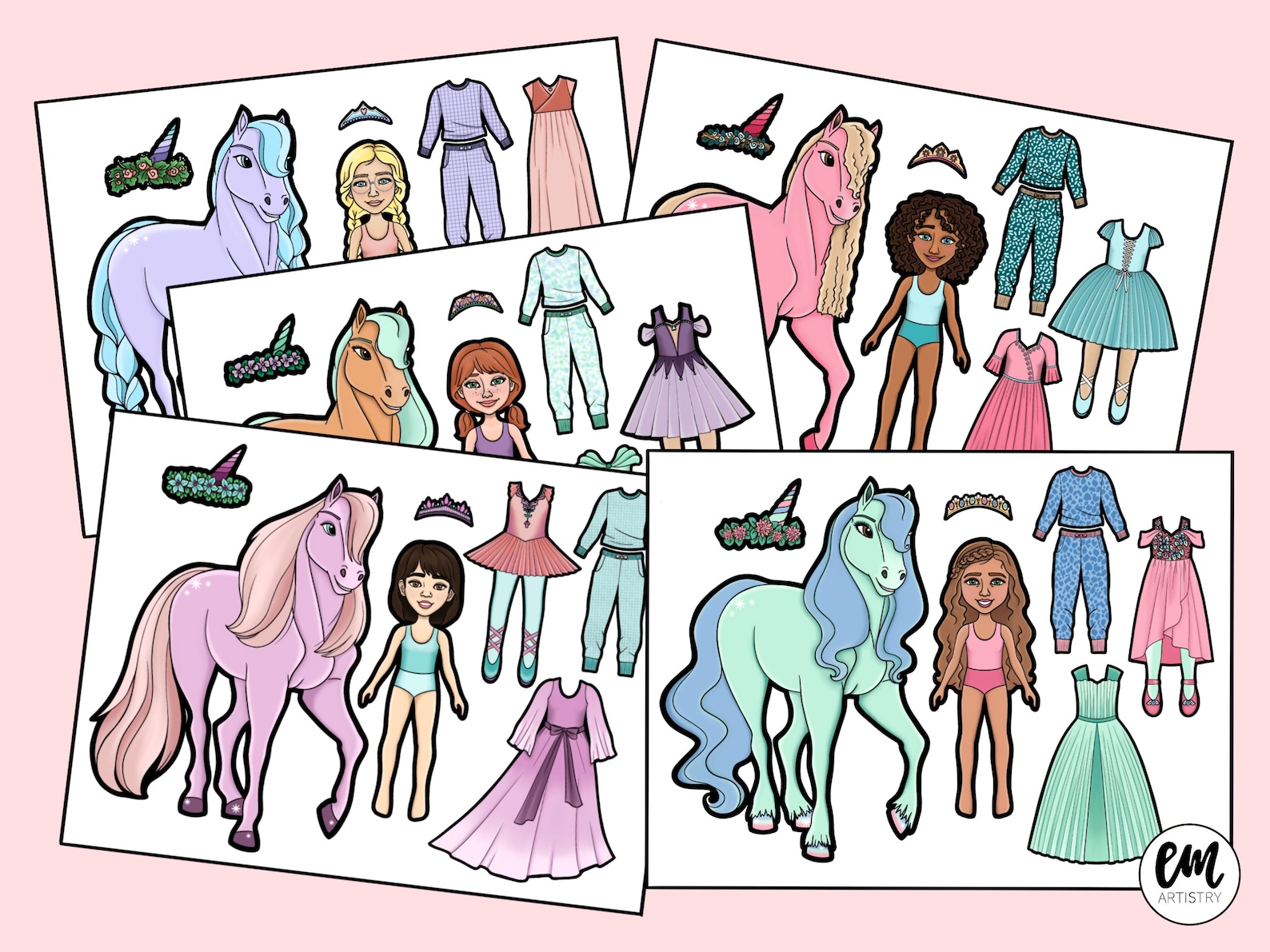 Pony Paper Doll Entire Collection - Etsy