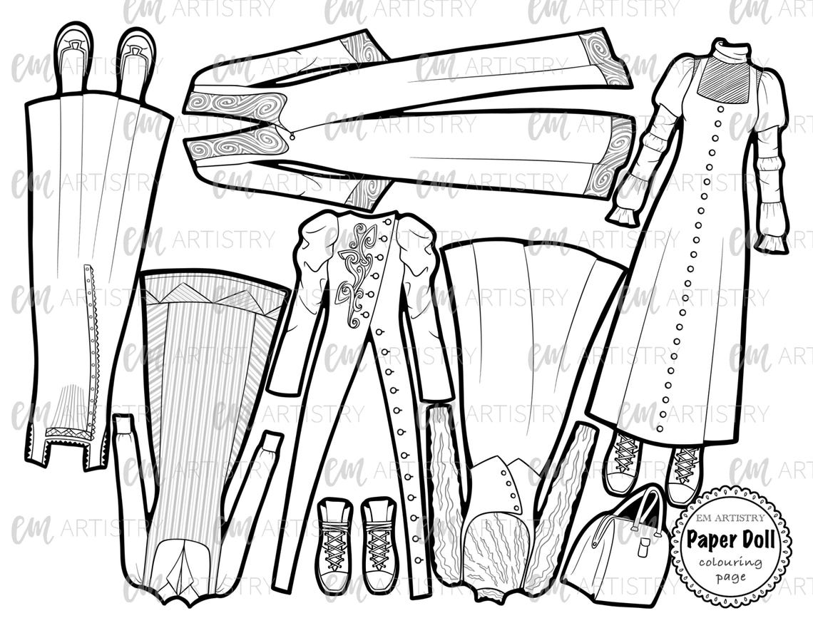 Wicked Paper Dolls -glinda -elphaba -paper Dolls Printable - Colouring ...