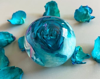 Rainbow Forever Rose Real Rose Preserved in Resin Anniversary Gift Gift ...