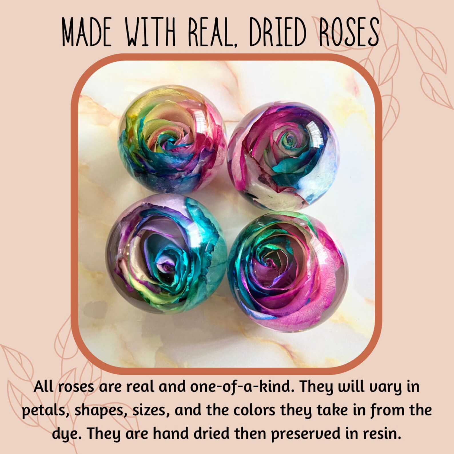 Rainbow Forever Rose Real Rose Preserved in Resin Anniversary Gift Gift ...